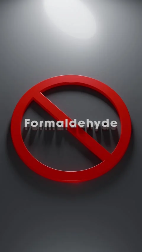 No Formaldehyde symbol CH2O. For health ... | Stock Video | Pond5