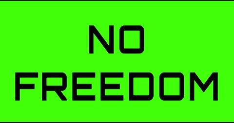 No freedom text green screen, masked gli... | Stock Video | Pond5
