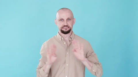 no gesture refusal sign disgusted man gi... | Stock Video | Pond5