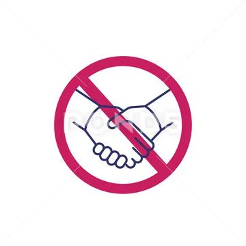 No handshake icon, shaking hands forbidden sign ~ Clip Art #152328871