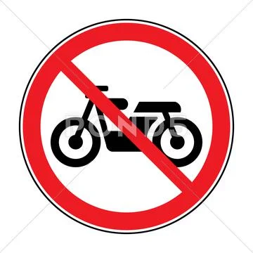 No motocycle sign: Vector, Graphic, Illustration #68671625