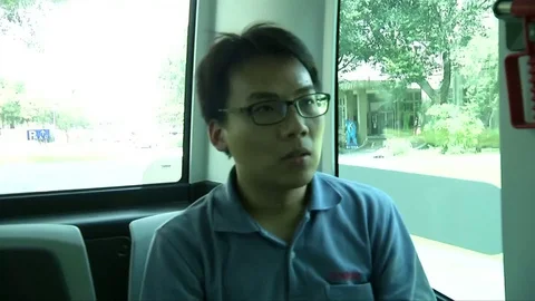 No one at the wheel - Taiwan tests drive... | Stock Video | Pond5