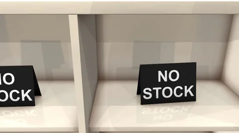 No out of stock sign. | Stock Video | Pond5