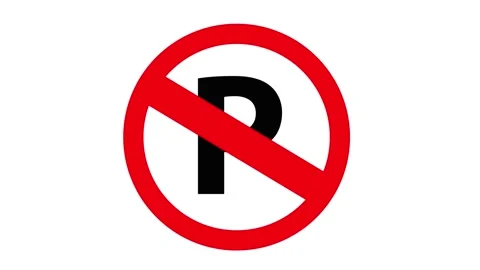 No Parking sign do not park your vehicle... | Stock Video | Pond5