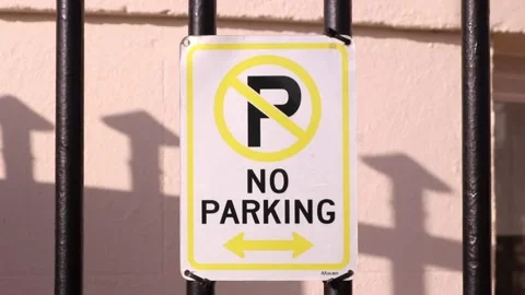 No Parking Sign Prohibited Law Public Wa... | Stock Video | Pond5