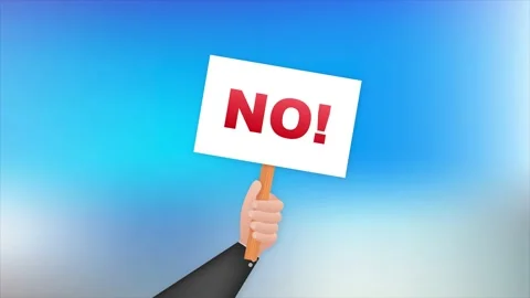 No sign. Cartoon poster with hand holdin... | Stock Video | Pond5