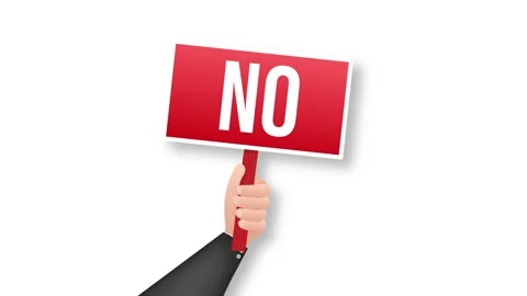 No sign. Cartoon poster with hand holdin... | Stock Video | Pond5