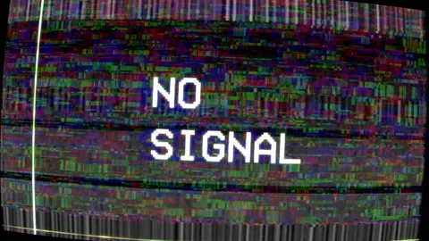 No signal on an analog signal in a TV. i... | Stock Video | Pond5