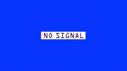 No Signal Message on Blue Digital TV Scr... | Stock Video | Pond5