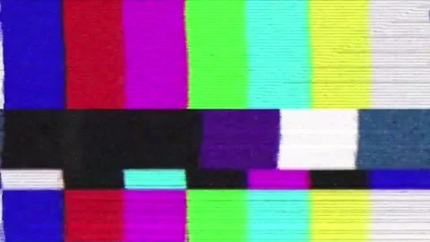 No Signal Old Vintage TV. Static Color N... | Stock Video | Pond5