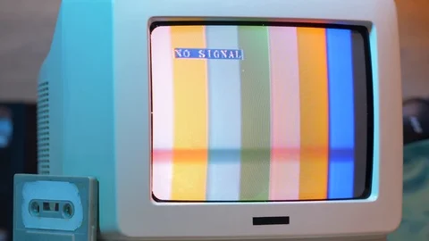 No Signal Screen 80s 90s Retro Televisio... | Stock Video | Pond5