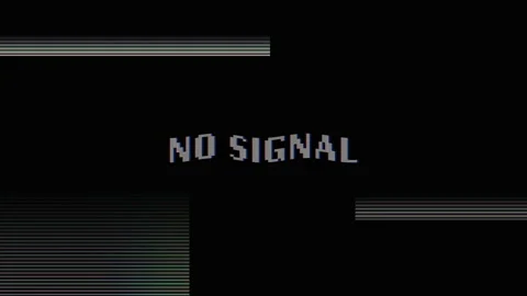 No Signal text glitch animation on a bla... | Stock Video | Pond5