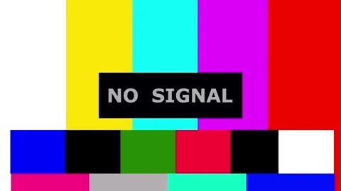 No Signal - TV Screen Test animated on t... | Stock Video | Pond5