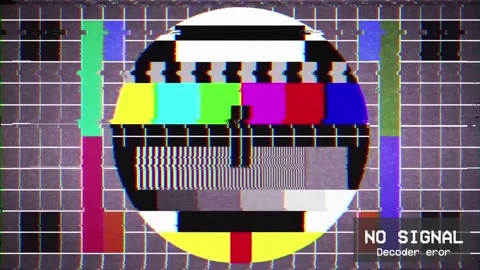 No Signal Tv Screen - VHS distortion, vi... | Stock Video | Pond5