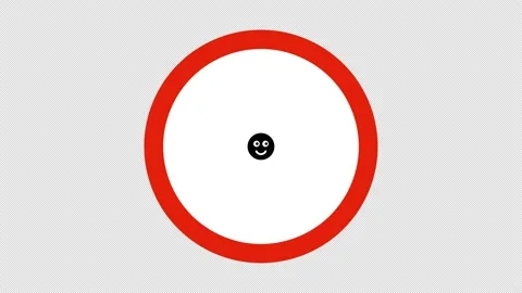 no smile face icon road sign animation. ... | Stock Video | Pond5