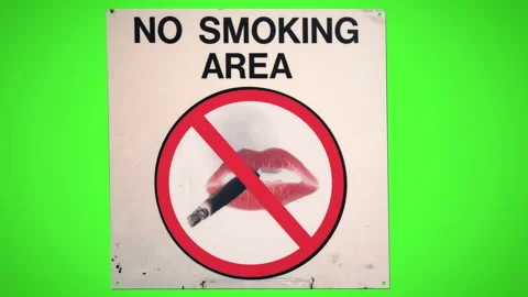 No Smoking Area Sign Female Mouth Smoke ... | Stock Video | Pond5