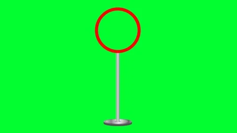 Red Circle Green Screen Stock Video Footage | Royalty Free Red Circle ...