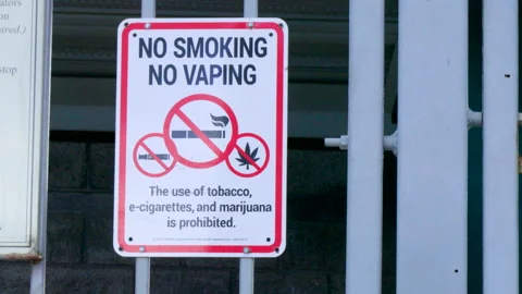 No Vaping Sign Stock Video Footage | Royalty Free No Vaping Sign Videos ...
