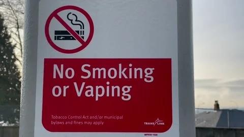 No smoking or vaping warning sign | Stock Video | Pond5