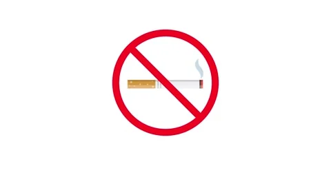 No Smoking sign animation on a green scr... | Stock Video | Pond5