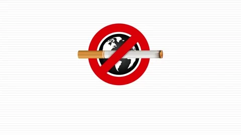 no smoking sign to celebrate world no to... | Stock Video | Pond5