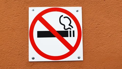 No smoking sign. Non-smoking area. No sm... | Stock Video | Pond5