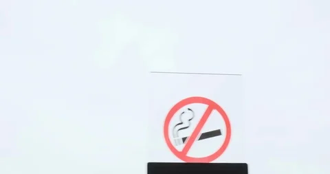 No Smoking sign sliding fast from left t... | Stock Video | Pond5