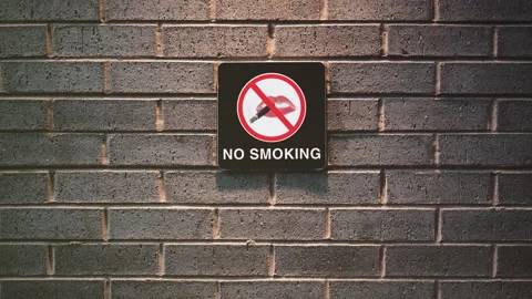 No Smoking Sign Wall Poster Female Mouth... | Stock Video | Pond5