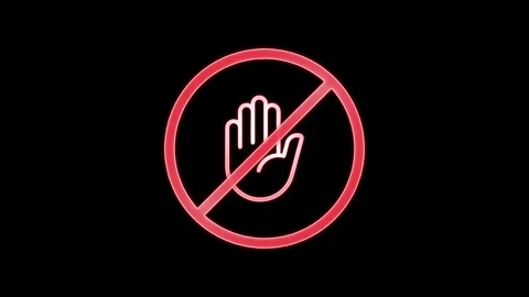 No touching allowed sign. please do not ... | Stock Video | Pond5