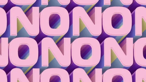 NO word from 3d letters art moving patte... | Stock Video | Pond5