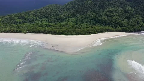 Noah Beach at Daintree Rainforest aerial... | Stock Video | Pond5