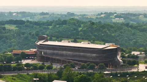 Noah's ark replica museum at Ark Encount... | Stock Video | Pond5