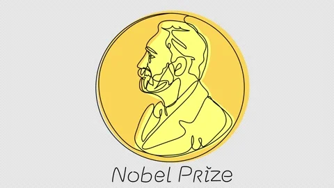 Nobel Prize single-line animation with a... | Stock Video | Pond5