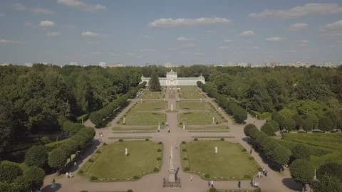 A noble estate with a park, built in the... | Stock Video | Pond5