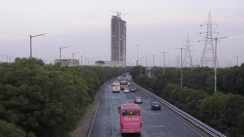 Noida to Greater Noida Expressway with a... | Stock Video | Pond5