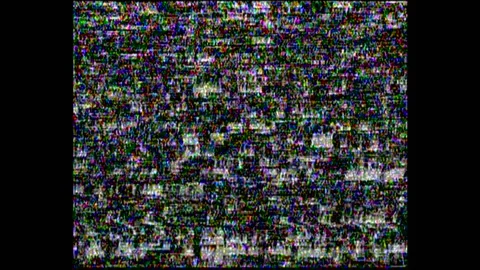 Noise Static flicker. HD VHS. Analog TV ... | Stock Video | Pond5