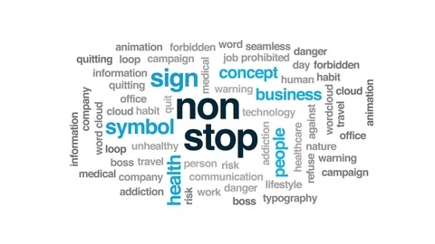 Non stop animated word cloud. Kinetic ty... | Stock Video | Pond5