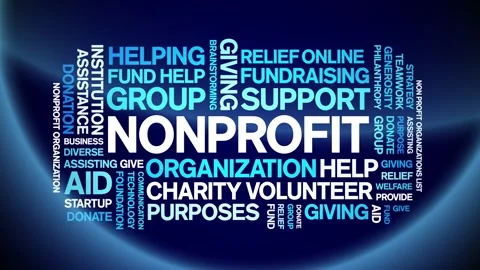 Nonprofit animated word cloud,animation ... | Stock Video | Pond5