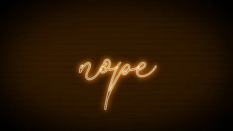 Nope neon yellow highlight text flickeri... | Stock Video | Pond5