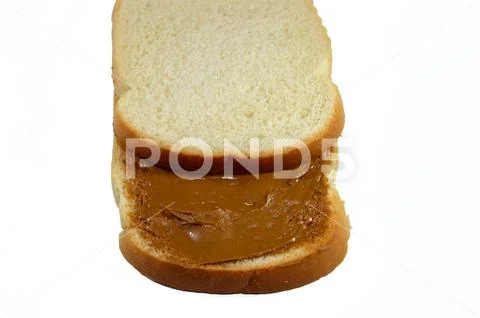 A normal toast bread with biscuits butter spread, caramelized biscuit ...