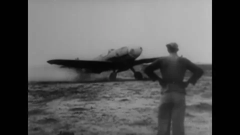 NORTH AFRICA - 1942 - A Luftwaffe pilot ... | Stock Video | Pond5