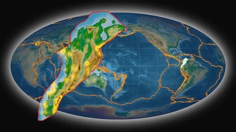 North Andes tectonics featured. Physical... | Stock Video | Pond5