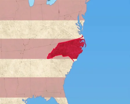 North Carolina pull out, smooth USA map,... | Stock Video | Pond5