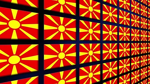 North Macedonia Flag Animated Background... | Stock Video | Pond5