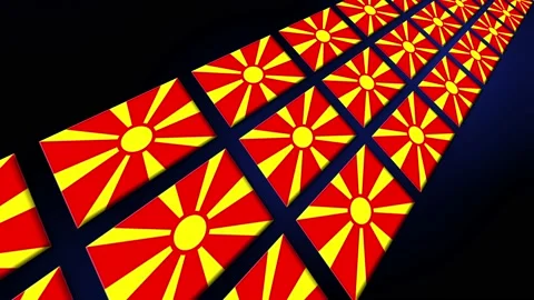 North Macedonia Flag Animated Background... | Stock Video | Pond5