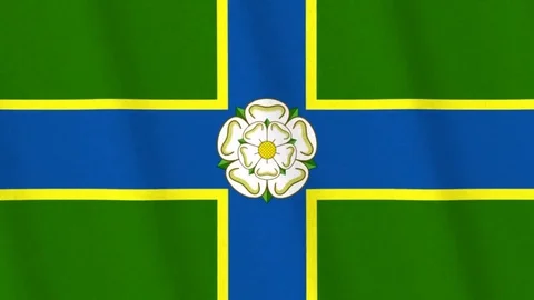 North Riding of Yorkshire realistic flag... | Stock Video | Pond5