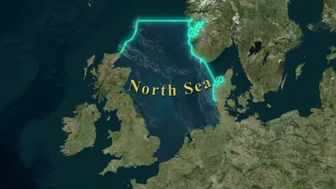 North Sea Map | Stock Video | Pond5