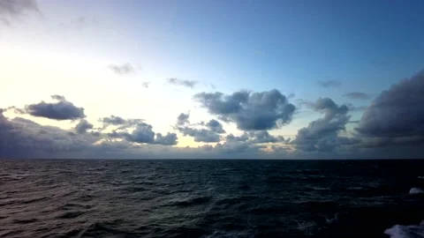 North Sea Surface Cloudscape Rain Clouds | Stock Video | Pond5