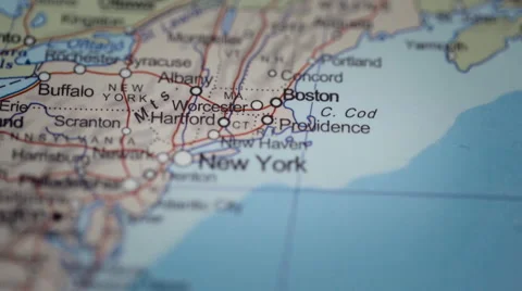 Northeast Corridor Map Dolly | Stock Video | Pond5