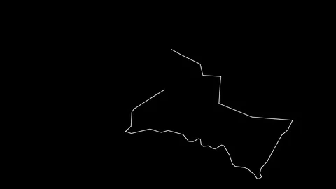 Northern frontier Saudi Arabia map outli... | Stock Video | Pond5